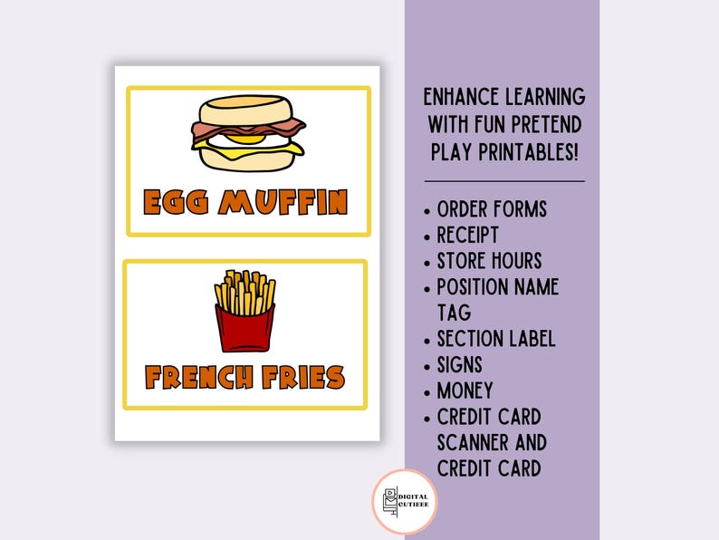 Sandwich Shop Pretend Play Printable Pretend Play Printable Bundle ...