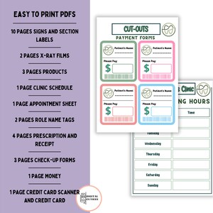 Dentist Clinic Pretend Play Printable Pretend Play Printable Bundle ...