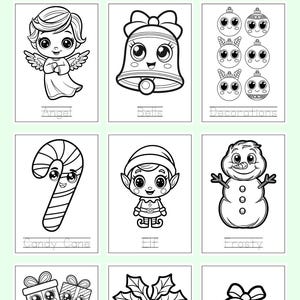 Christmas Alphabet Coloring Pages for Kids Toddlers Preschoolers ...