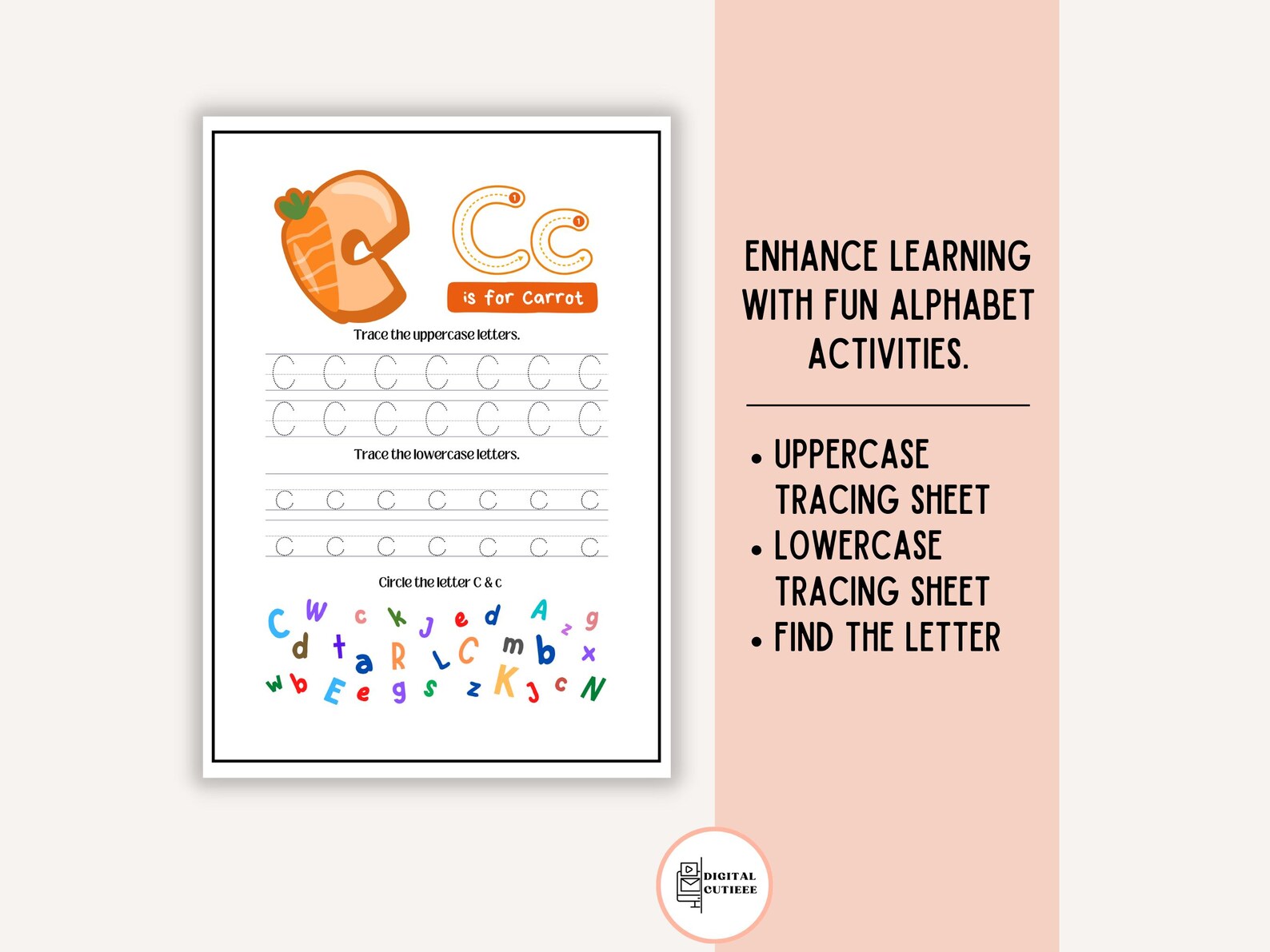 Alphabet Worksheets Printable Bundle for Preschool Printable Bundle for ...