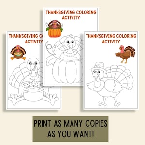 Thanksgiving Tracing Coloring Activity Worksheet Thanksgiving Tracing ...