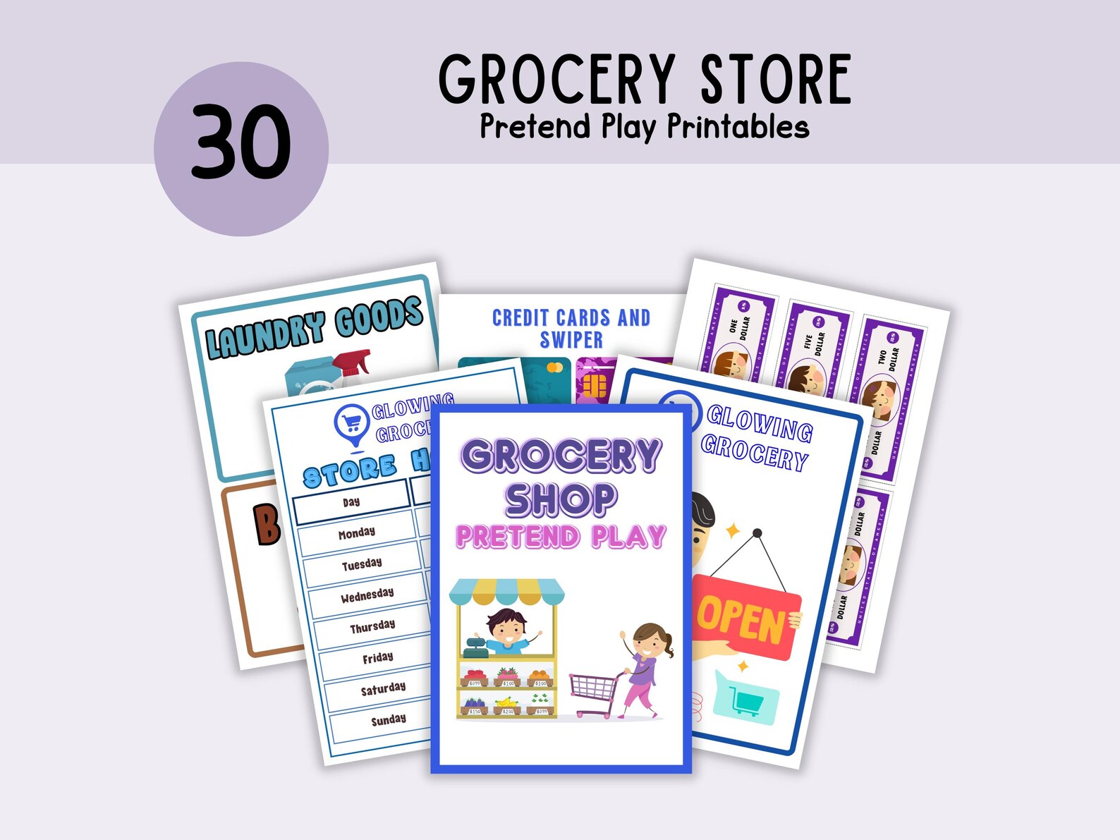 Grocery Store Pretend Play Printable Pretend Play Printable Bundle ...