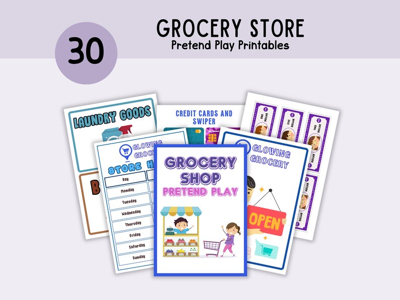 Grocery Store Pretend Play Printable Pretend Play Printable Bundle ...