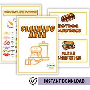 Sandwich Shop Pretend Play Printable Pretend Play Printable Bundle ...