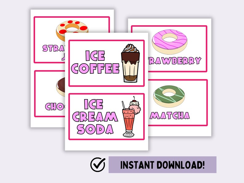 Doughnut Shop Pretend Play Printable Pretend Play Printable Bundle ...