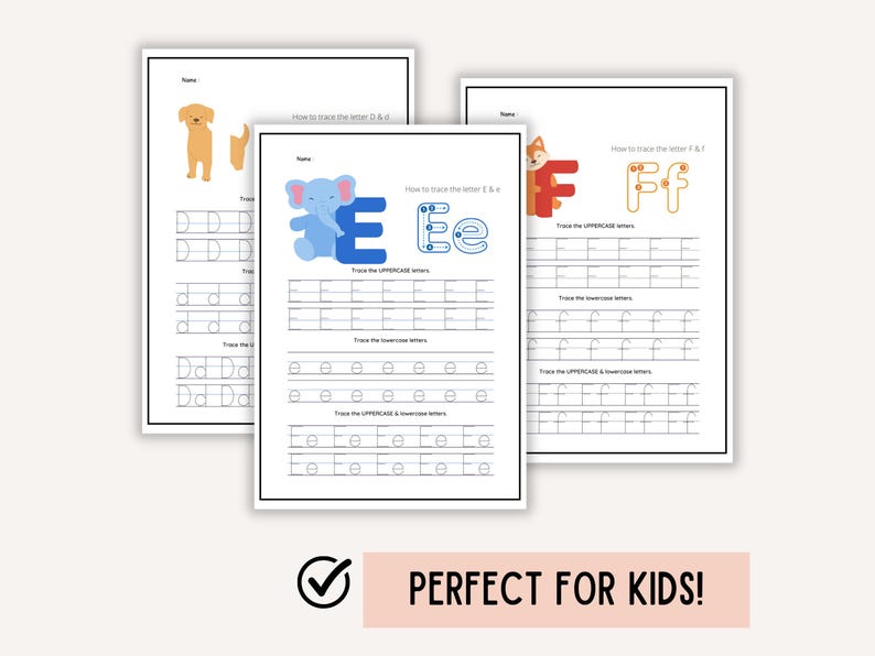 Preschool Alphabet Tracing Worksheets for Kids Preschool Pre K A4 ...