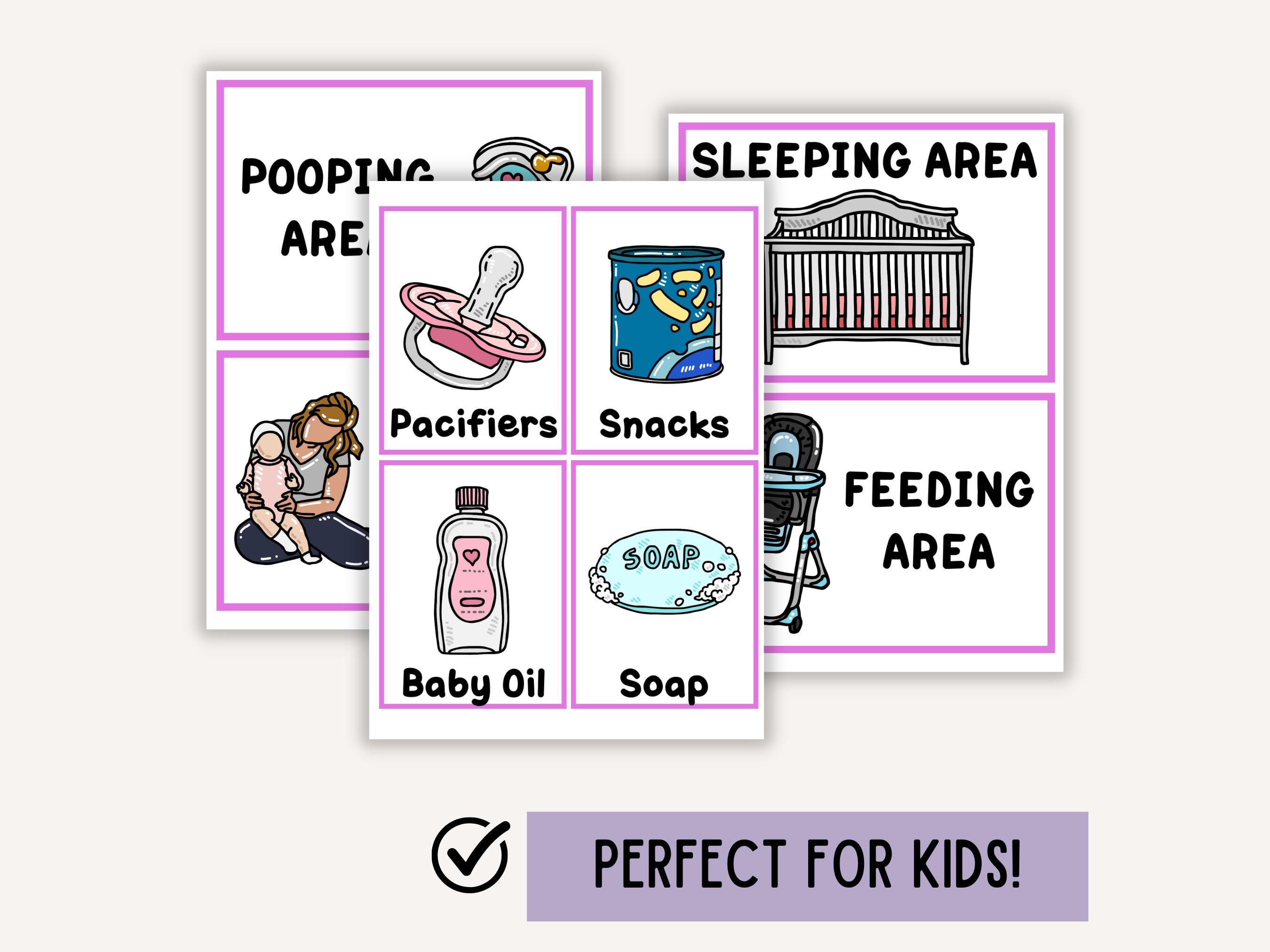 Baby Nursery Pretend Play Printables for Kids Dramatic Play Printables ...