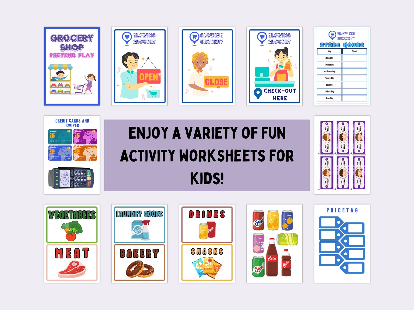 Grocery Store Pretend Play Printable Pretend Play Printable Bundle ...