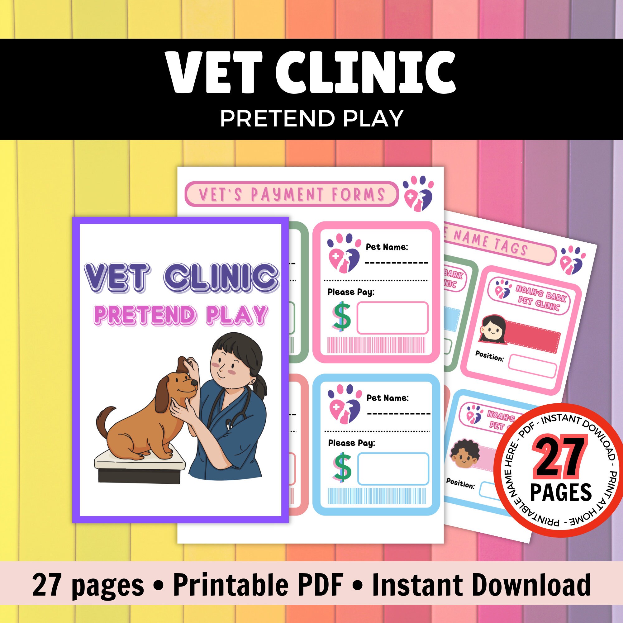 Vet Clinic Pretend Play Printables Ultimate Pretend Play Printables ...