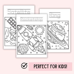 Easy Printable Coloring Pages for Kids Outer Space Coloring Book ...