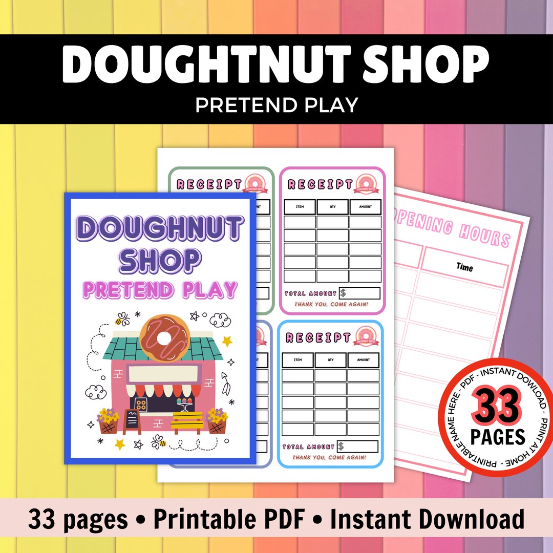 Doughnut Shop Pretend Play Printables Ultimate Pretend Play Printables ...