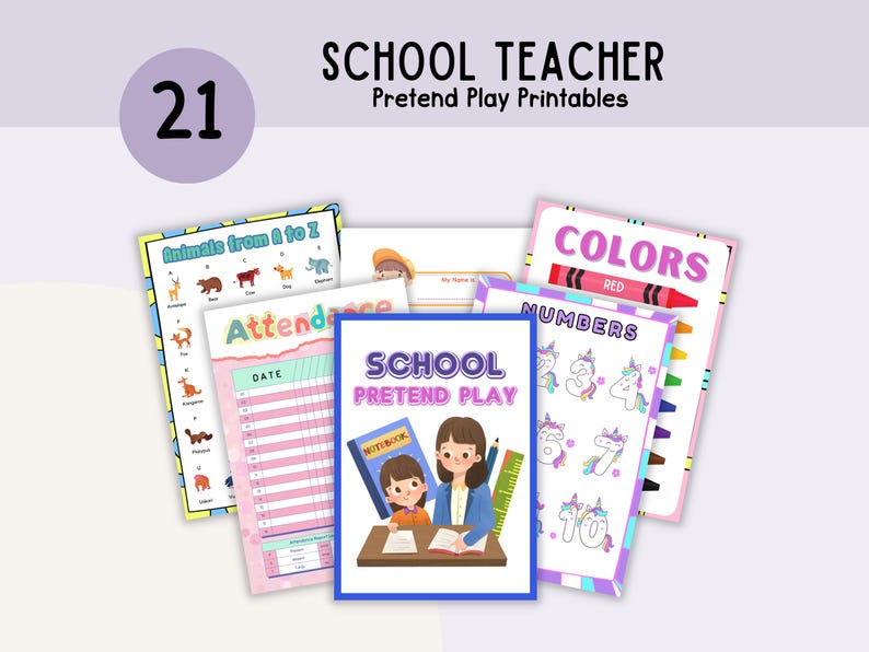 School Pretend Play Printable for Preschool Pretend Play Printable ...