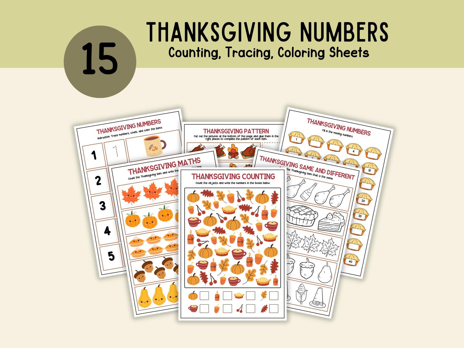 Thanksgiving Preschool Activity Worksheets Printables Preschool ...