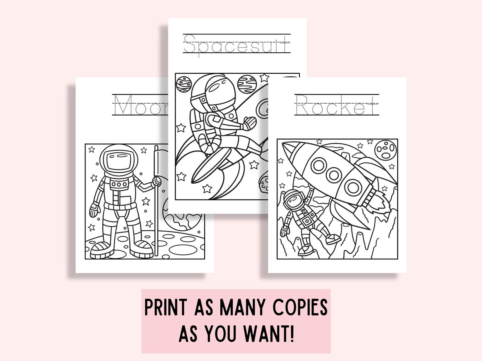 Easy Printable Coloring Pages for Kids Outer Space Coloring Book ...
