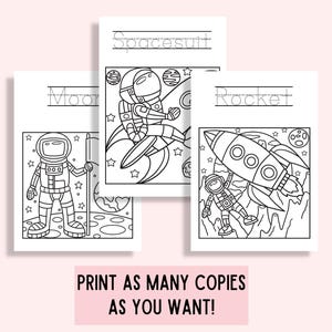 Easy Printable Coloring Pages for Kids Outer Space Coloring Book ...