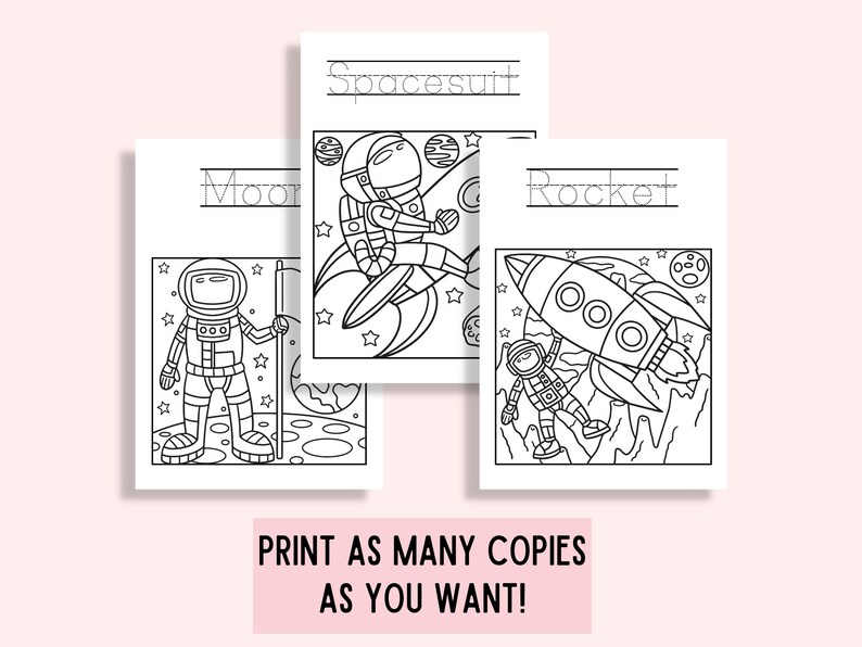 Easy Printable Coloring Pages for Kids Outer Space Coloring Book ...