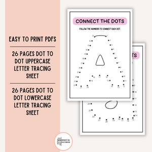Dot to Dot Alphabet Tracing Printables Preschool Dot to Dot Worksheet ...