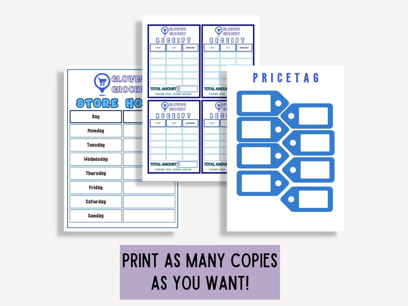 Grocery Store Pretend Play Printable Pretend Play Printable Bundle ...