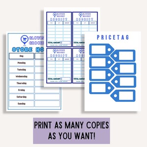 Grocery Store Pretend Play Printables for Kids Preschool Pre K A4 ...