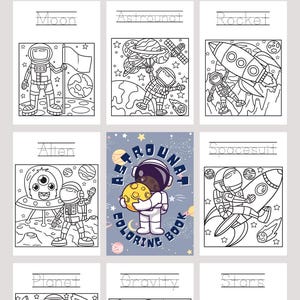 Easy Printable Coloring Pages for Kids Outer Space Coloring Book ...
