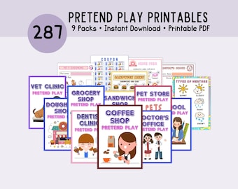 Dentist Clinic Pretend Play Printables for Kids Preschool Pre K A4 ...
