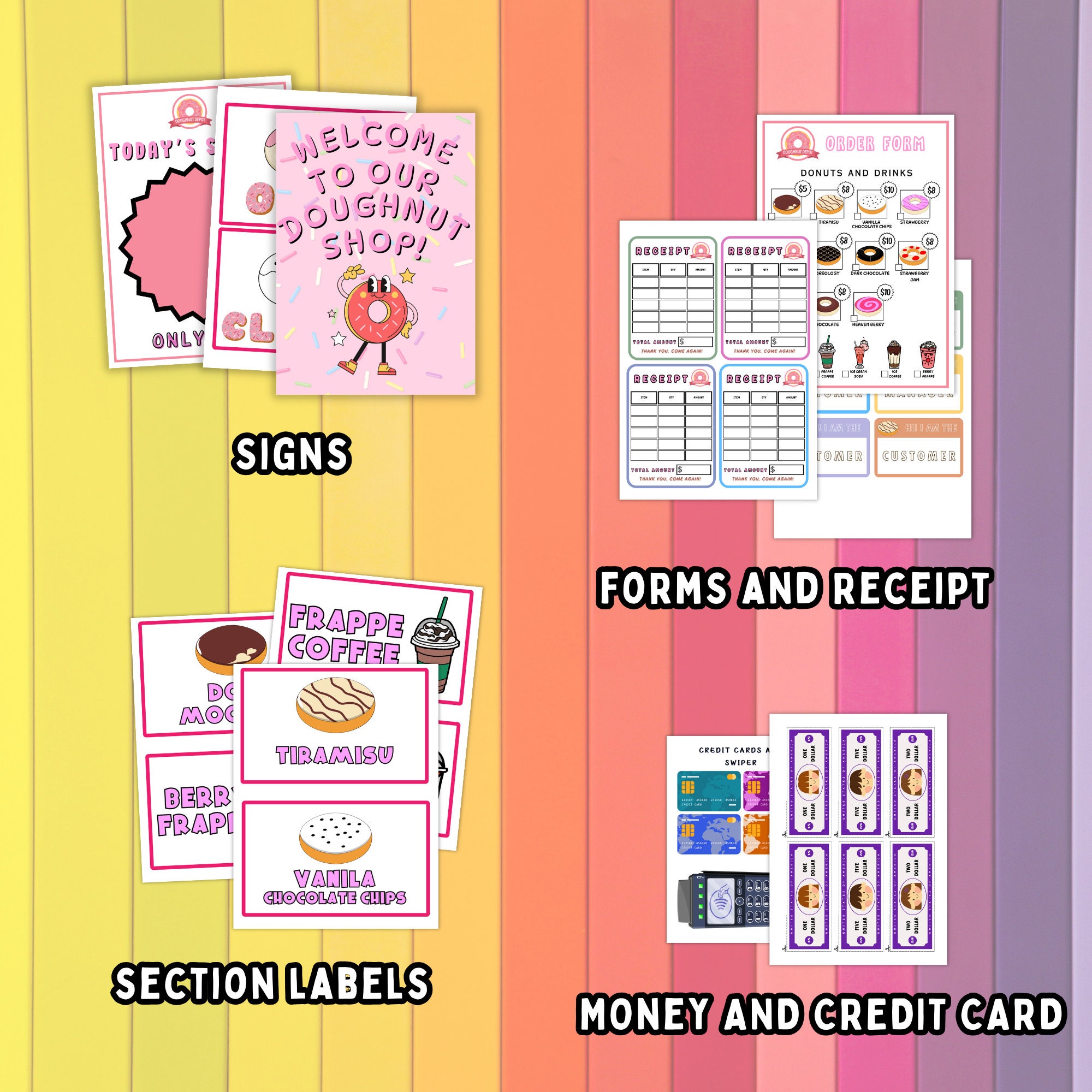 Doughnut Shop Pretend Play Printables Ultimate Pretend Play Printables ...
