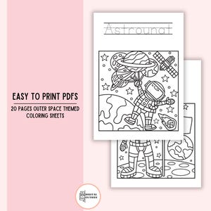 Easy Printable Coloring Pages for Kids Outer Space Coloring Book ...