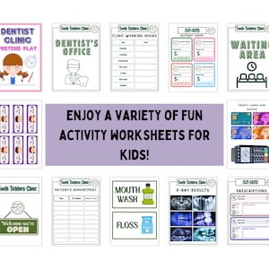Dentist Clinic Pretend Play Printable Pretend Play Printable Bundle ...