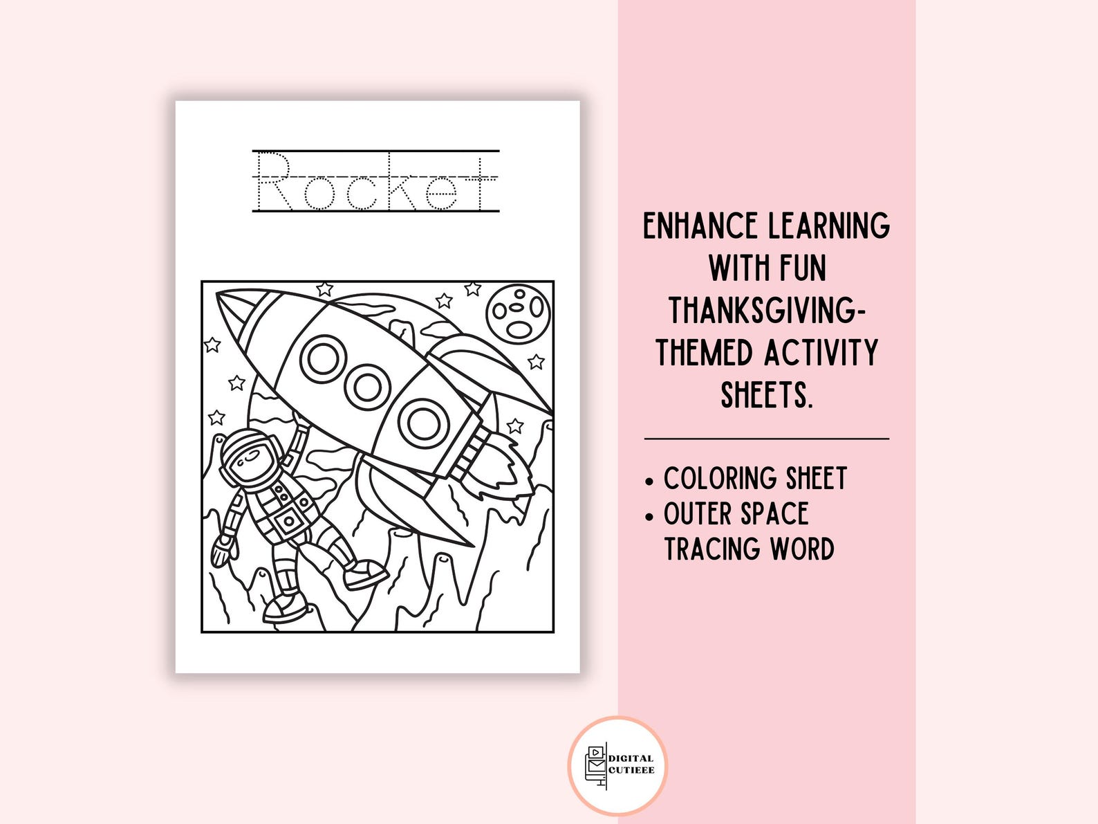 Easy Printable Coloring Pages for Kids Outer Space Coloring Book ...