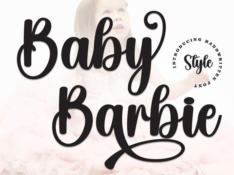 Baby Barbie Font Handwritten Fonts, Cricut Fonts - Etsy