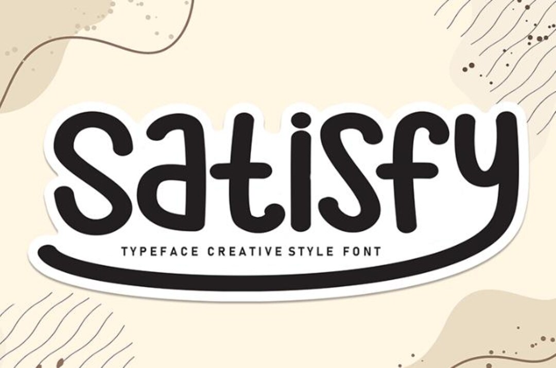 Satisfy Font Logo Fonts, Digital Fonts - Etsy