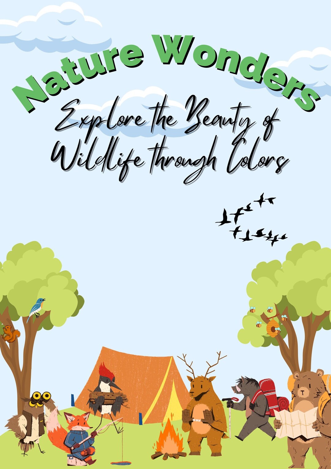 Nature Wonders Coloring Book - Etsy