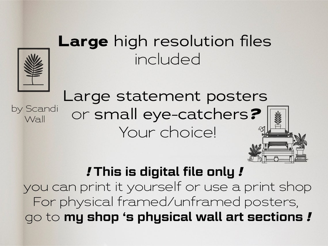Printable Japandi Poster for Modern Scandinavian Home Wall Art ...