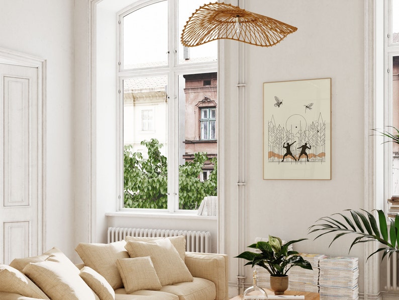 Badminton Print for Contemporary Home Wall Art I Sports Club Interior ...