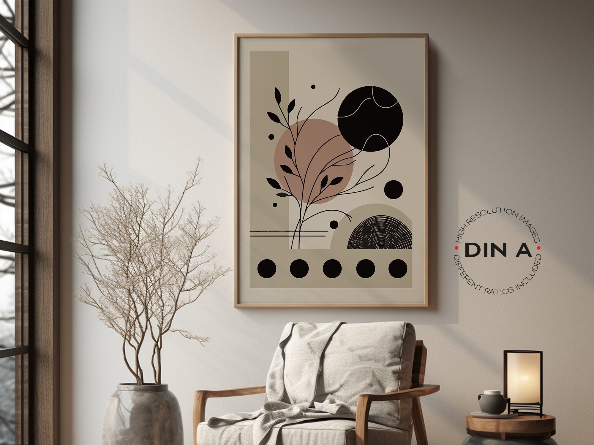 Printable Japandi Poster for Modern Scandinavian Home Wall Art ...