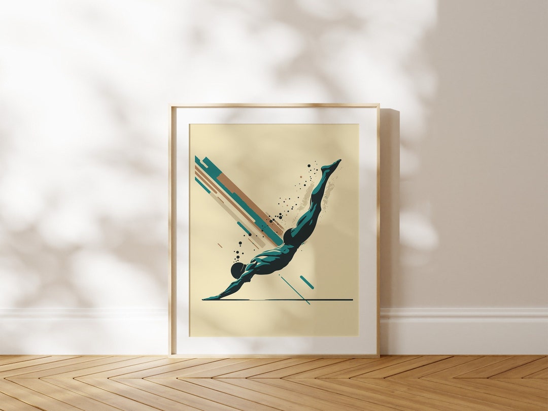 Downloadable Swimmer Print for Contemporary Swim Wall Art Poster I ...