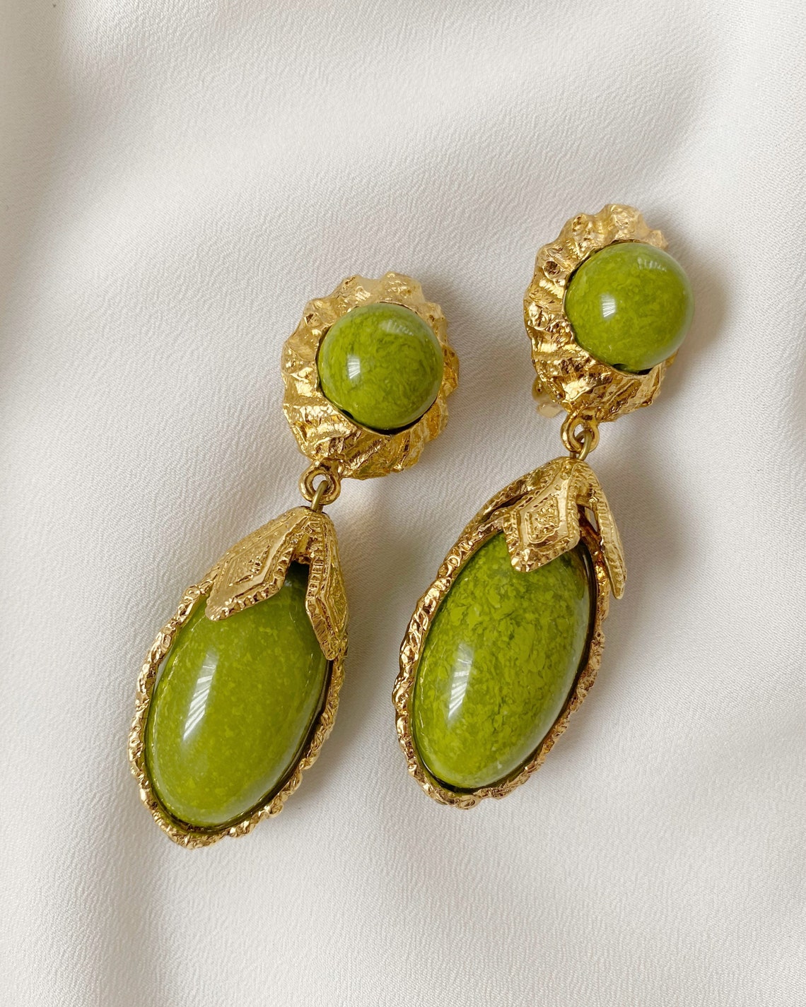 Vintage Earrings, Large Statement Earrings, Runway Statement Couture ...