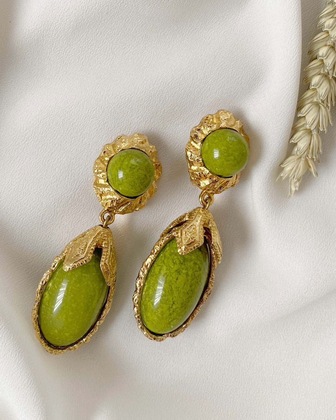 Vintage Earrings, Large Statement Earrings, Runway Statement Couture ...