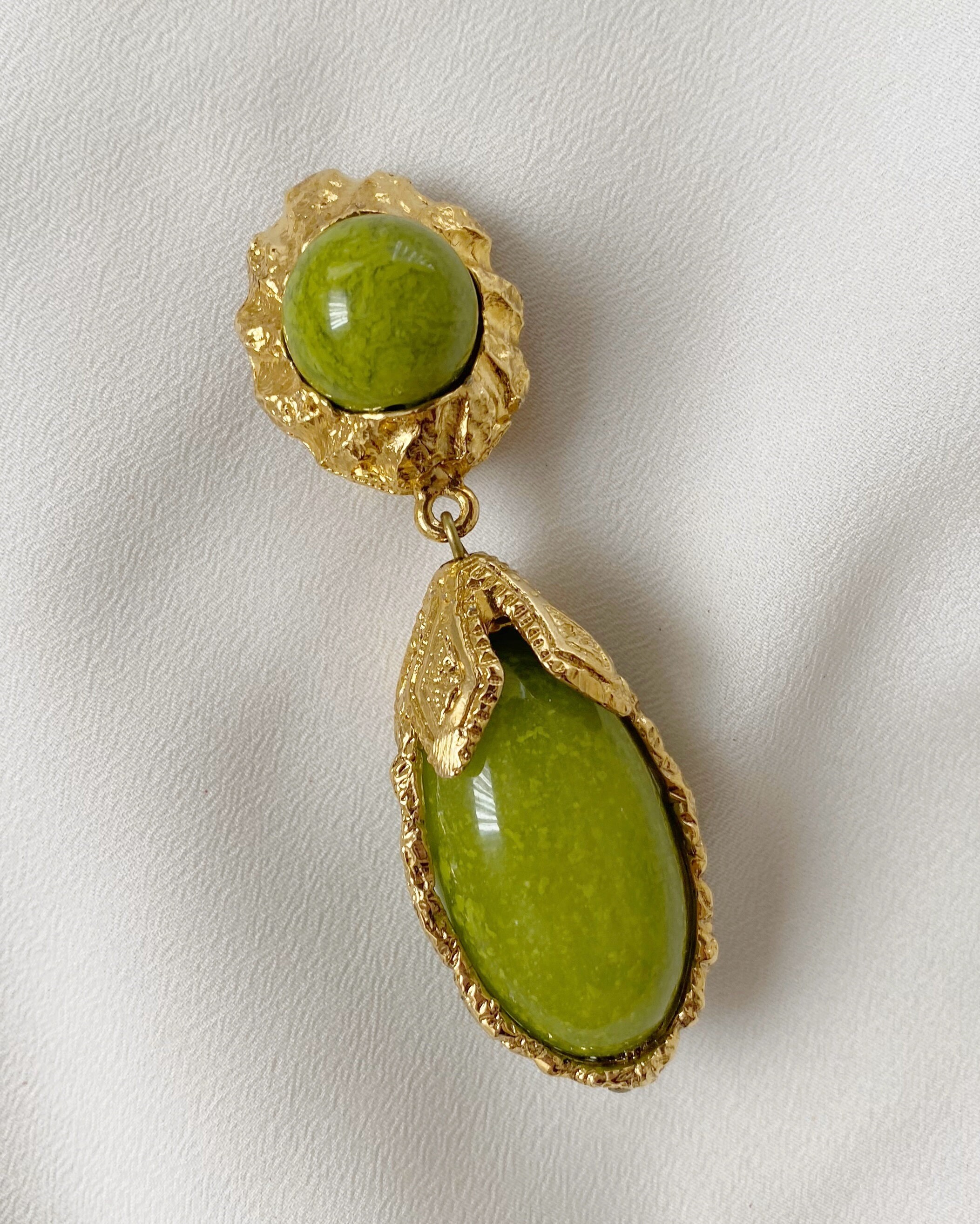 Vintage Earrings, Large Statement Earrings, Runway Statement Couture ...