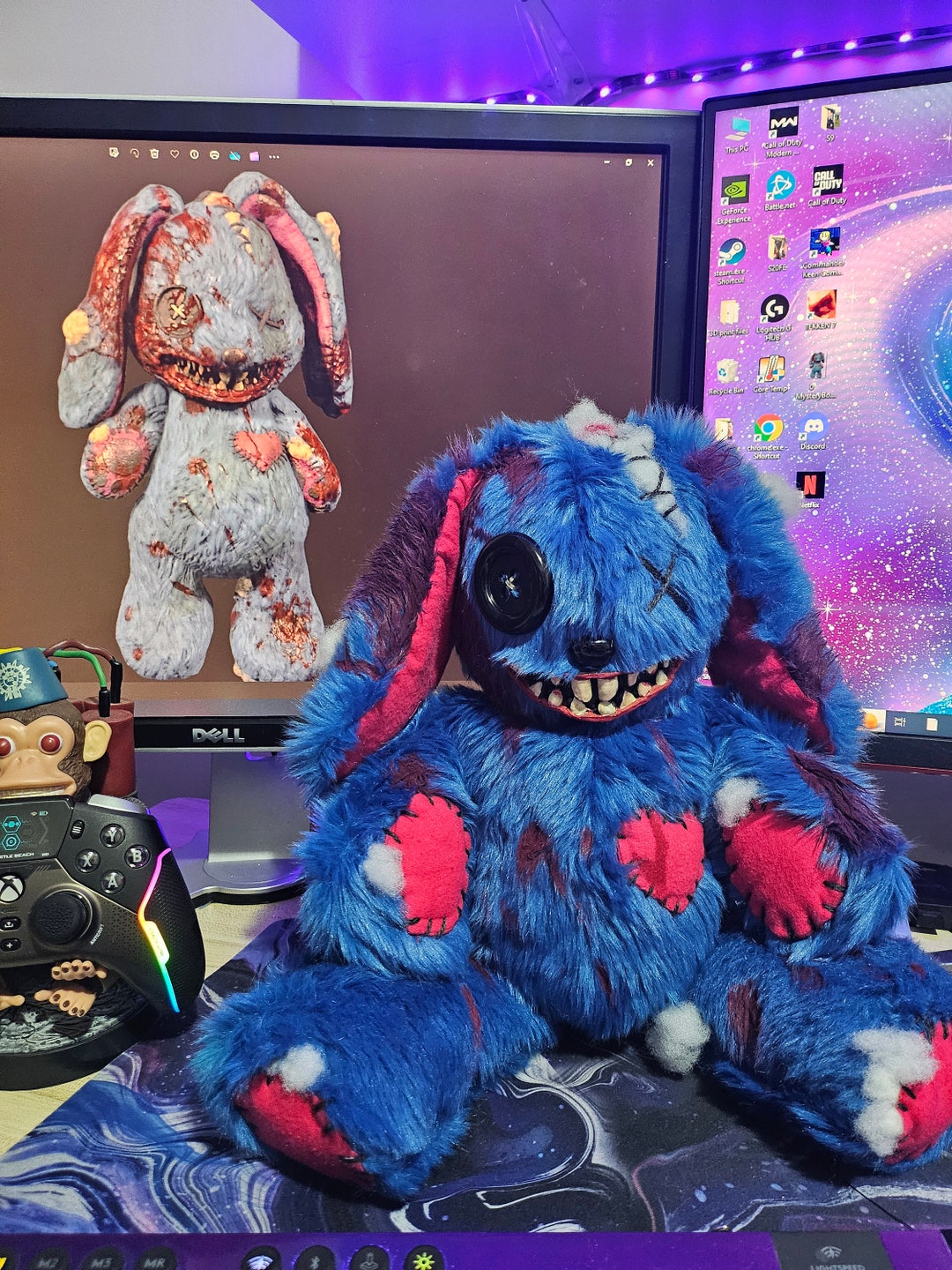 C0D Zombies Blue Bunny - Etsy