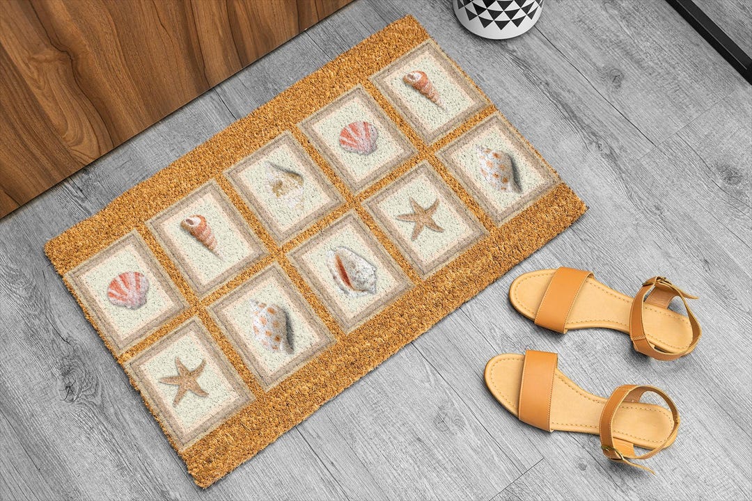 Welcome Doormat Seashell Shell Welcome Mat Parents Beach House Doormat ...