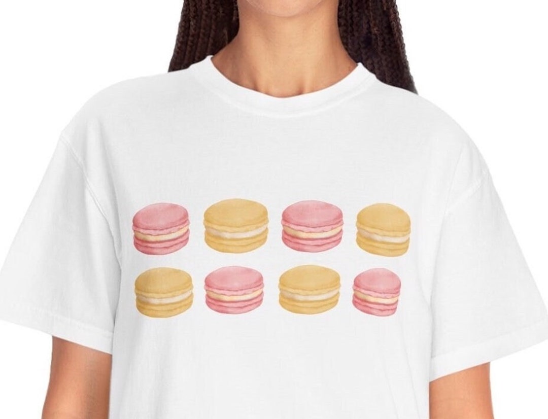 Macaron Shirt Dessert Cottagecore Pastel Design Tshirt Baking Gift Top ...