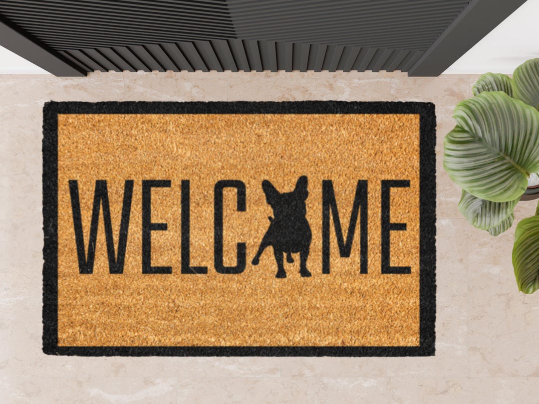 Welcome Doormat French Bulldog Welcome Mat Parents House Doormat ...