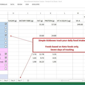 Nutrition Food Tracker Keto Macro & Micro Nutrients Planner Daily ...