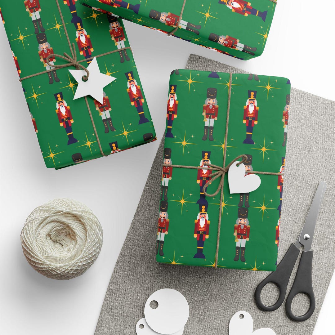 Nutcracker Wrapping Paper Holiday Gift Wrap Nutcracker Gift Wrap ...