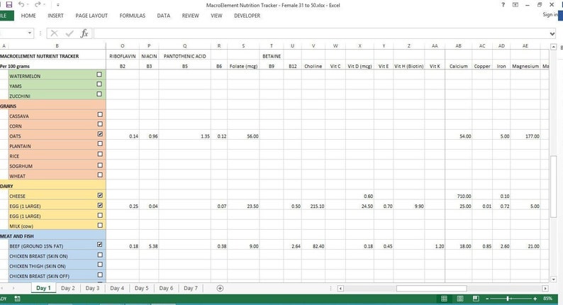 Nutrition Food Tracker Keto Macro & Micro Nutrients Planner Daily ...