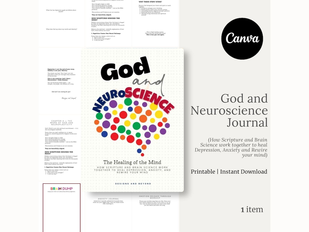 God & Neuroscience Healing Journal | Christian Mental Health Workbook ...