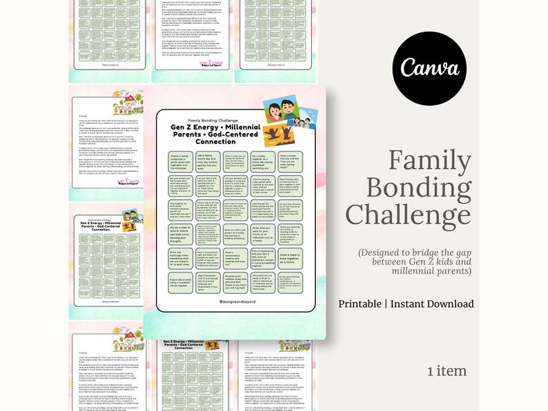 Family Bonding Checklist Challenge | Gen Z & Millennial Parent ...