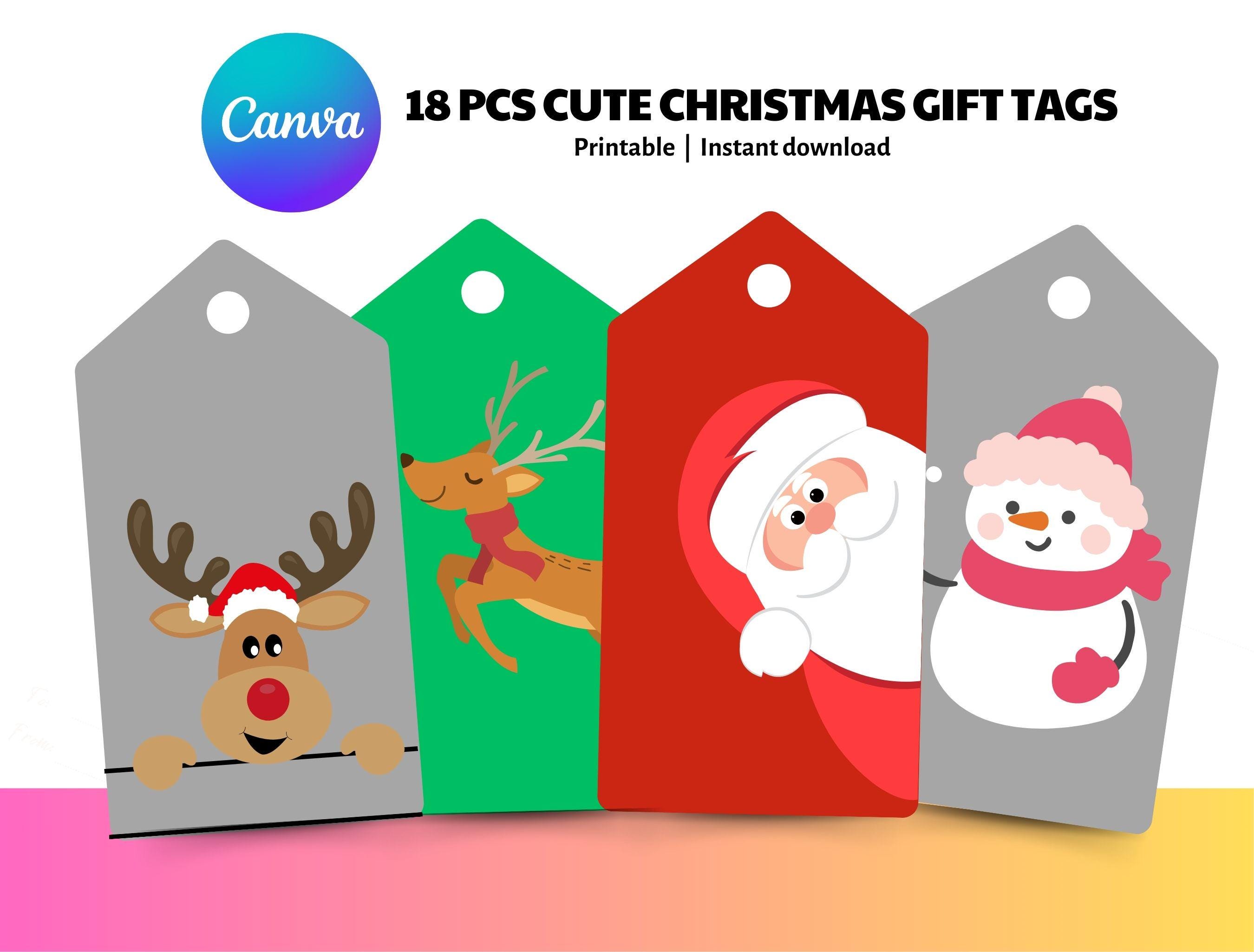 Printable Cute Christmas Personalized Gifts Tags Merry Christmas ...