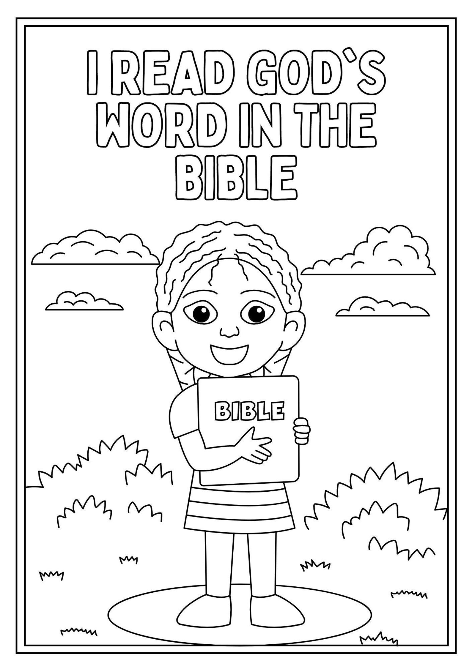 Printable Christian Coloring Page for Kids Homeschool Sunday School ...